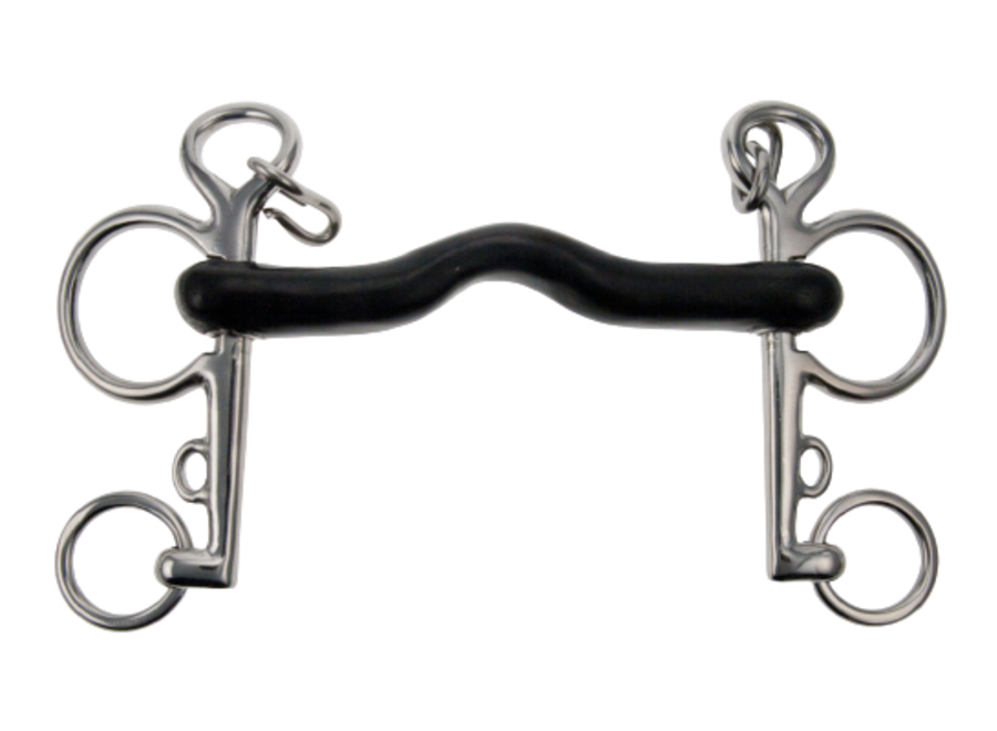 Horse bit Abbey Pelham vulcanite with tongue port-Horseonline ...