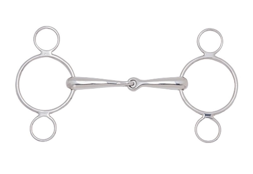 Metal AB Pessoa Bit 3-Ring Single Jointed - Horseonline.com