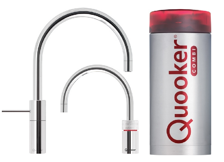 Quooker Twintaps Nordic Round Chroom met COMBI+ 2.2 reservoir ... Quooker Twintaps Nordic Round Chroom met COMBI+ 2.2 reservoir ...
