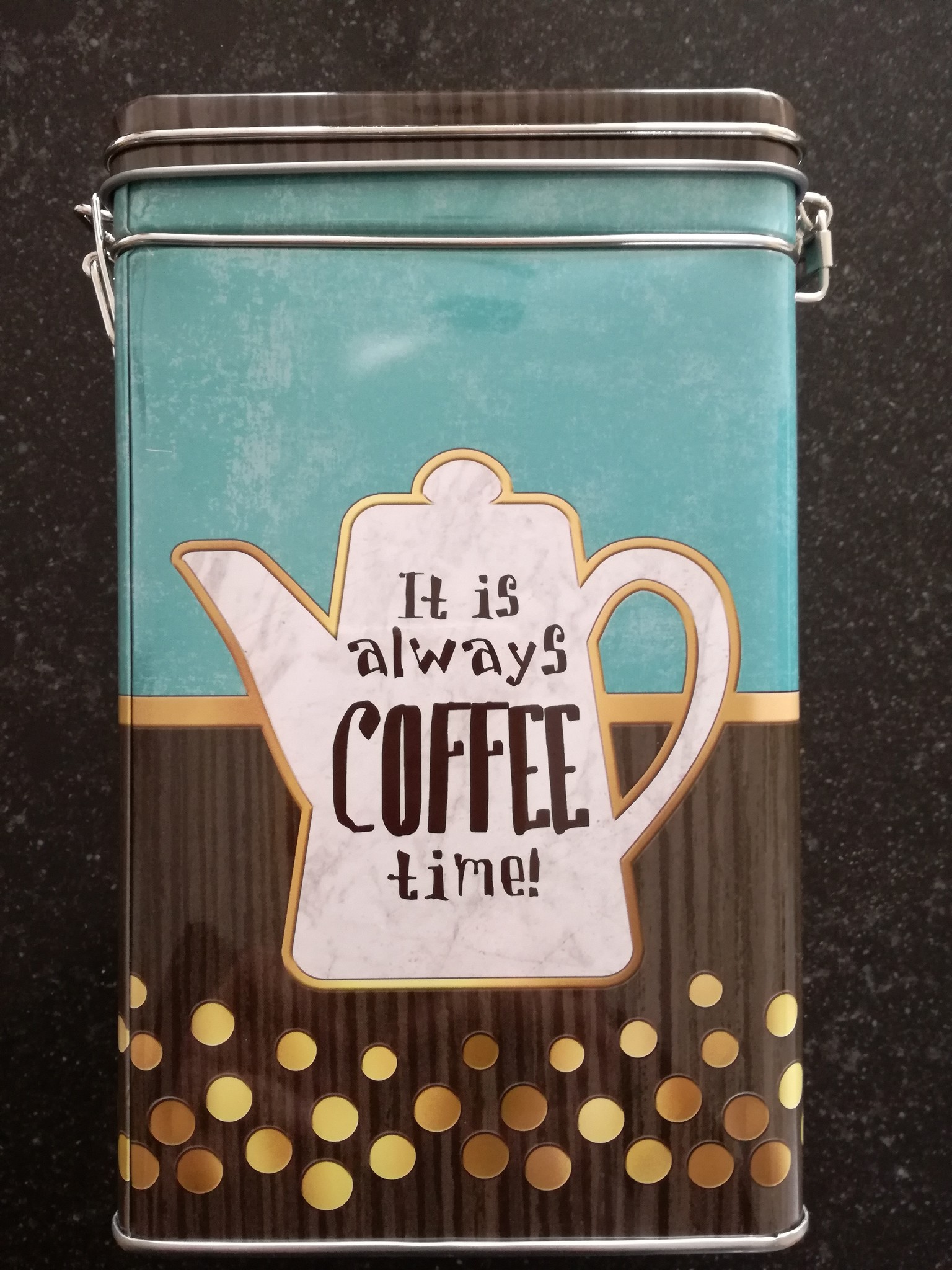 Koffieblik "Always coffee" 500 gr.( nu 25% korting) - Tea and Herbs