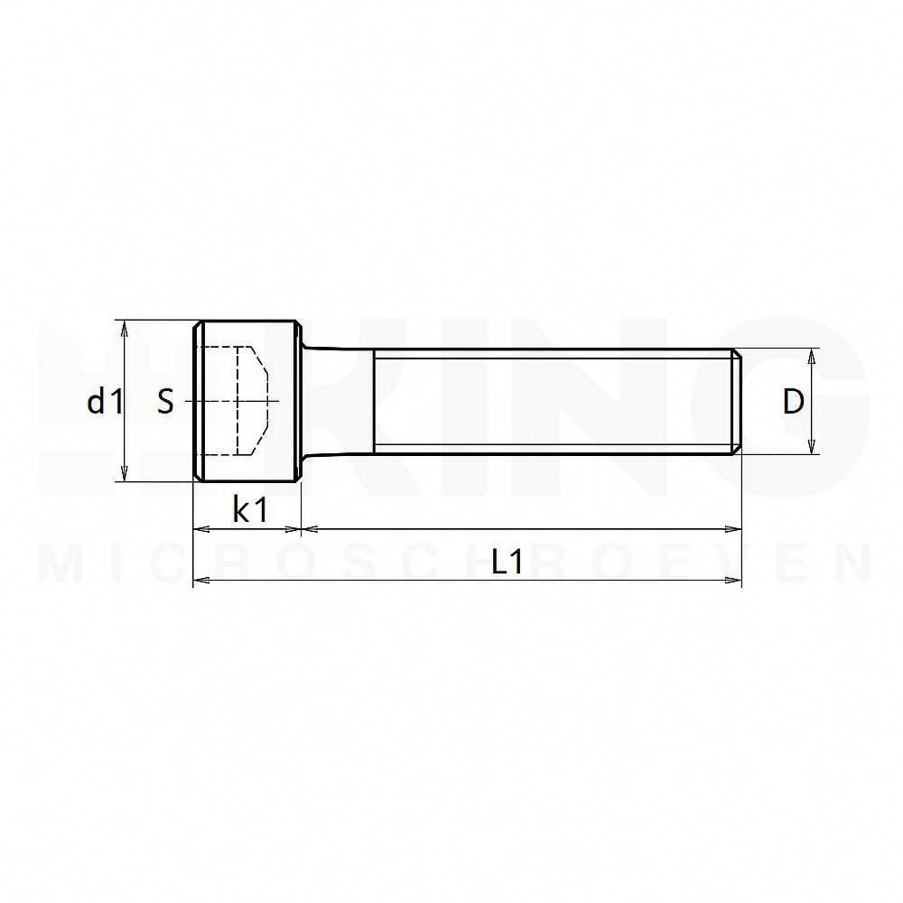 Cilinderkopschroeven - Inbus - M2 x 6 Staal | KING Microschroeven