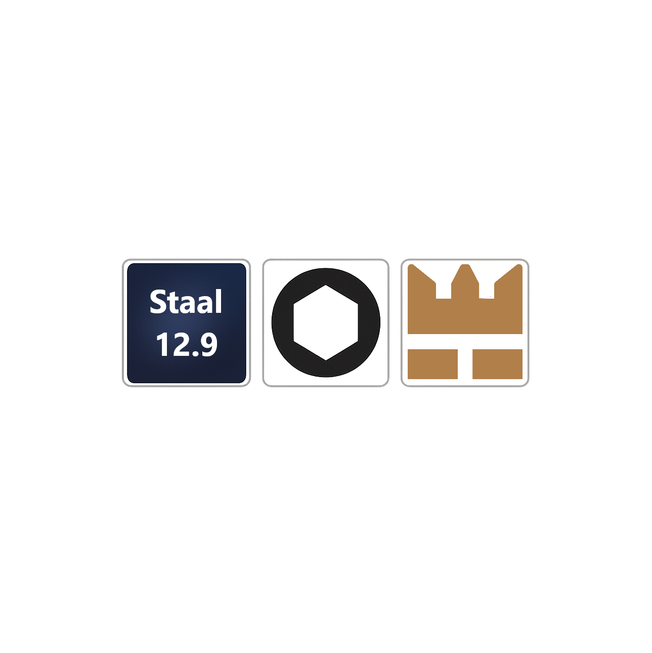 Stelschroef - DIN 916 45H Staal - M 2 x 2 - 25 stuks
