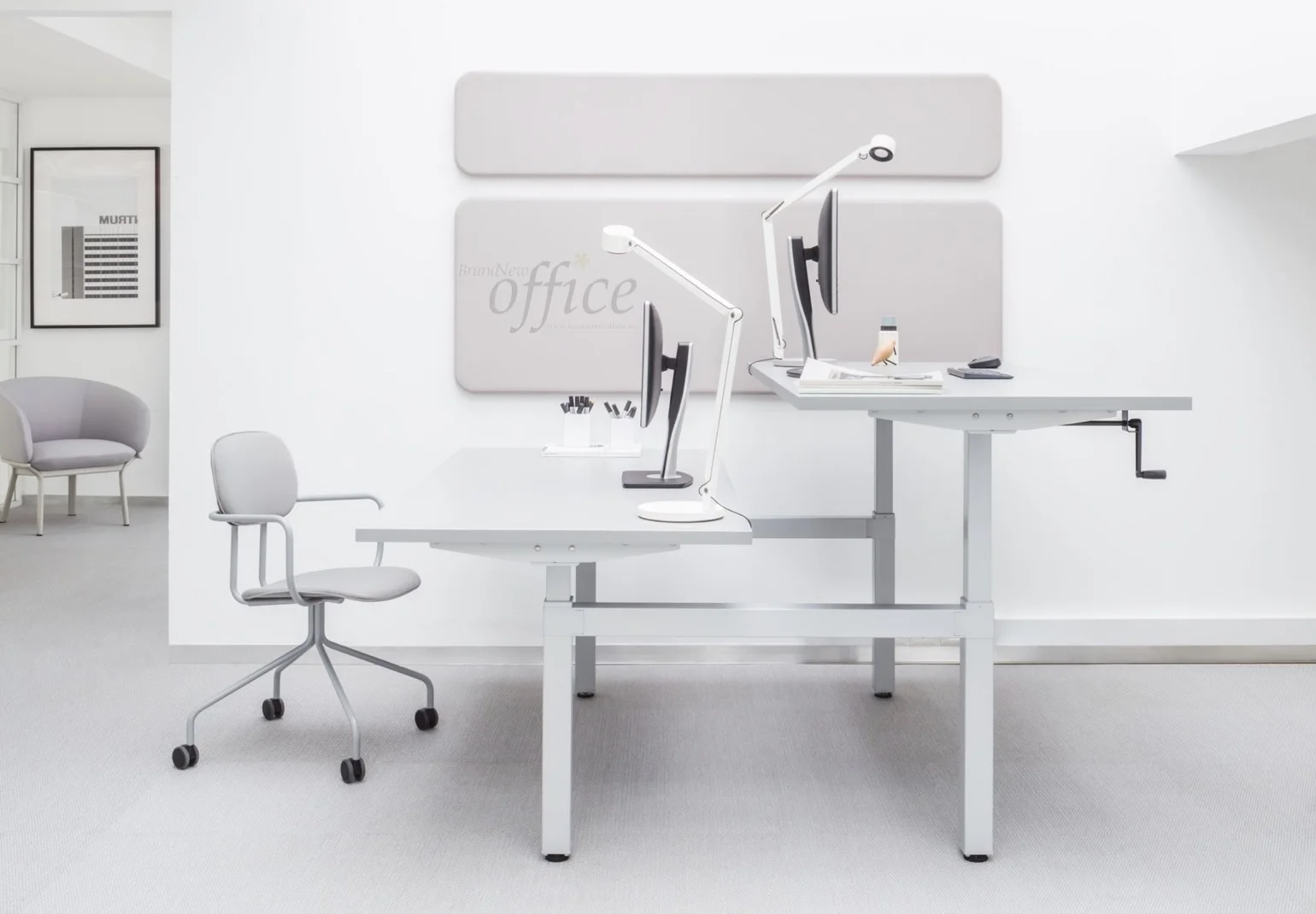 Mdd Ogi Drive dubbelbureaus manueel verstelbaar