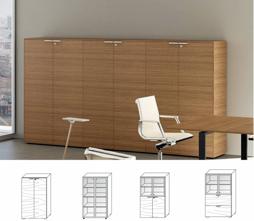 Bralco Aba Middelhoge kasten in fineerhout