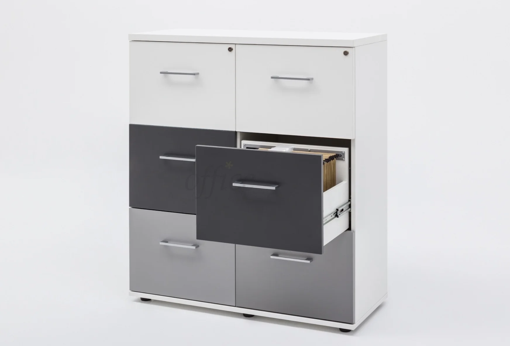 Armoire de rangement MDD Basic avec tiroirs suspendus