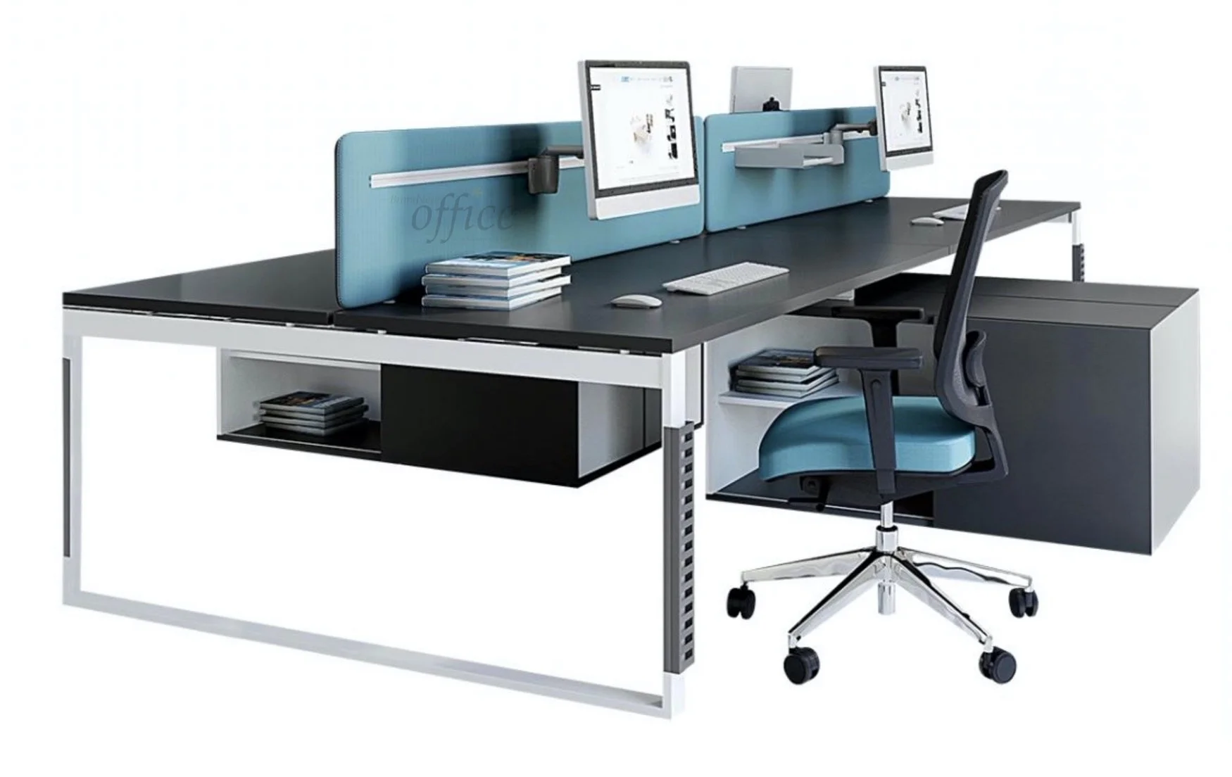 Mdd Ogi-Q bureau eiland met lowboard