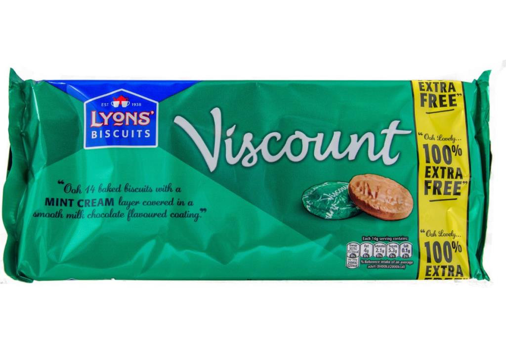 Lyons Mint Viscount 100% Extra Free 196g - Russells British Store