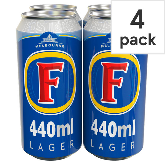 Fosters Lager 4pk 4x440ml - Russells British Store