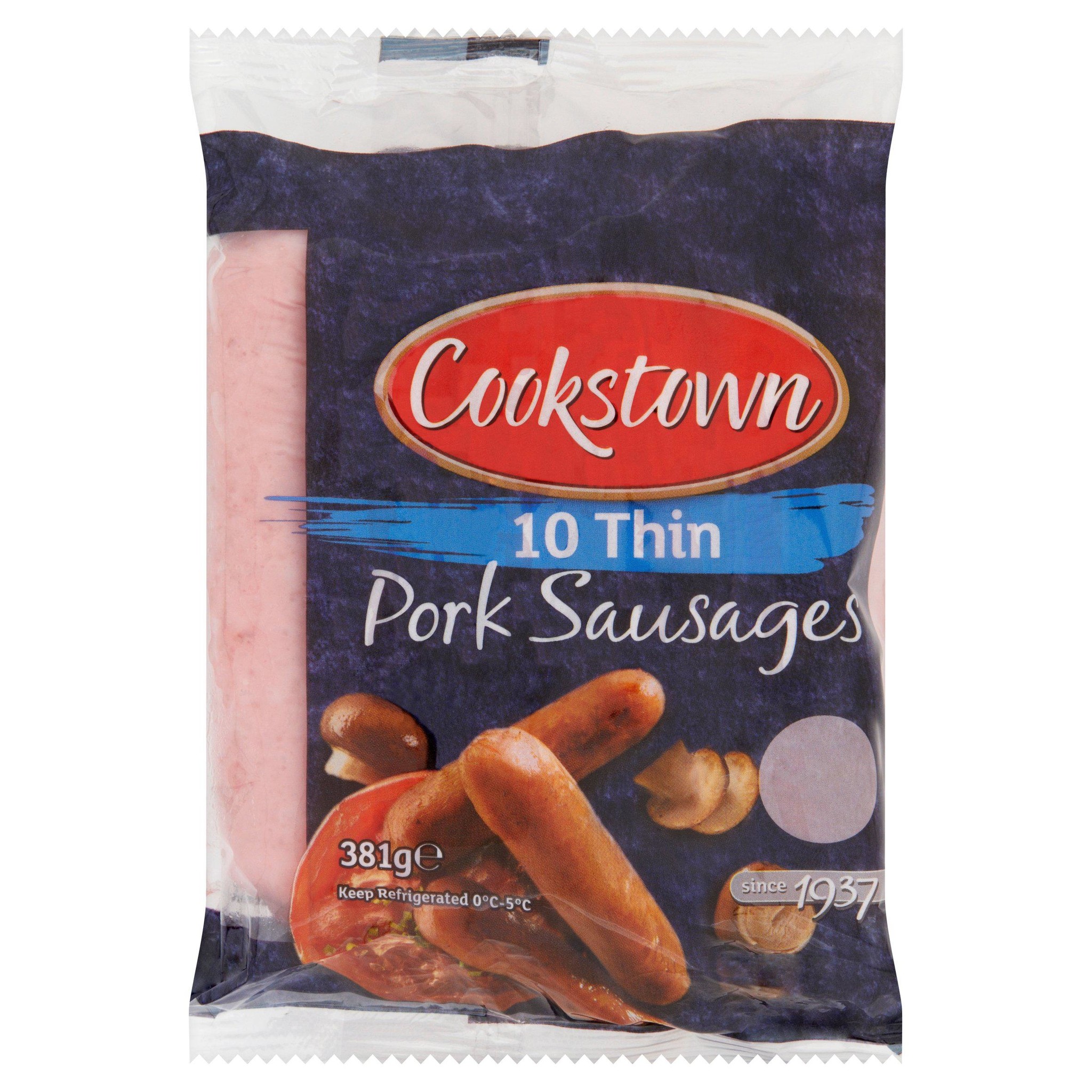 Cookstown 10 Thin Pork Sausages 381g - Russells British Store