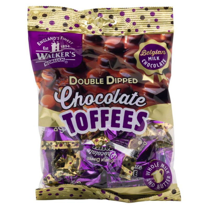 Walkers Double Dipped Chocolate Toffee 135g - Russells British Store