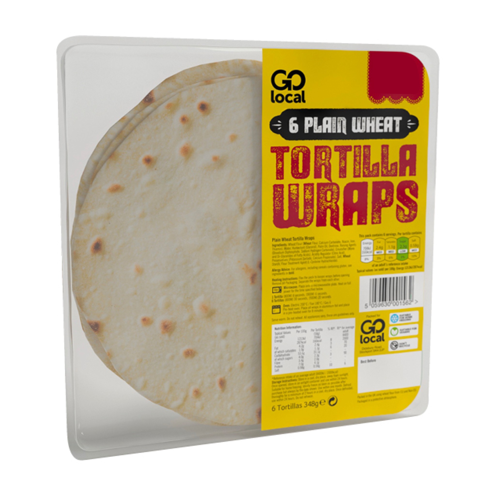 Go Local 6 Tortilla Wraps - Russells British Store