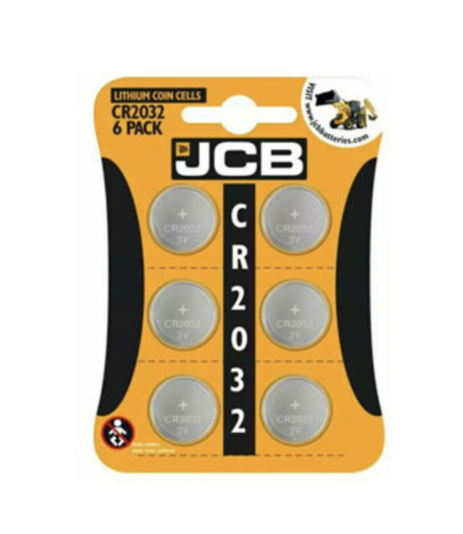 JCB JCB Lithium Coin Cell Battery Cr 2032 6pk - Russells British Store