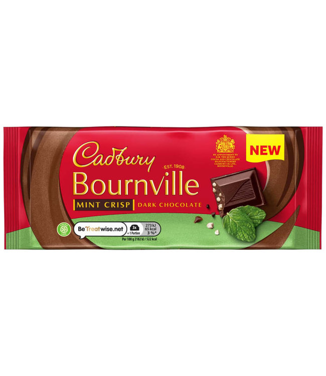 Cadburys Cadbury Bournville Mint Crisp 100g - Russells British Store