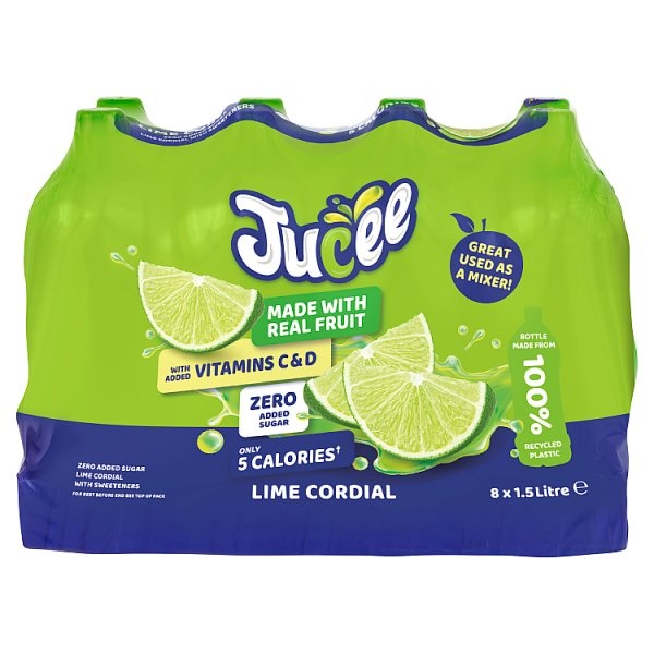 Jucee NAS Lime Cordial 1.5L - Russells British Store