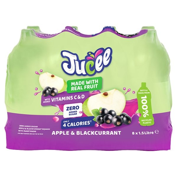 Jucee NAS Apple & Blackcurrant Squash 1.5L - Russells British Store