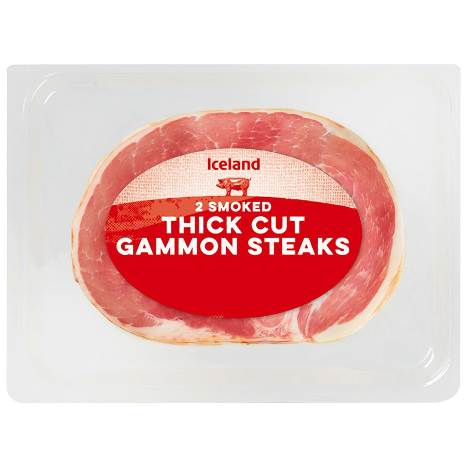 Iceland 2 Smoked Thick Cut Gammon Steaks 400g - Russells British Store