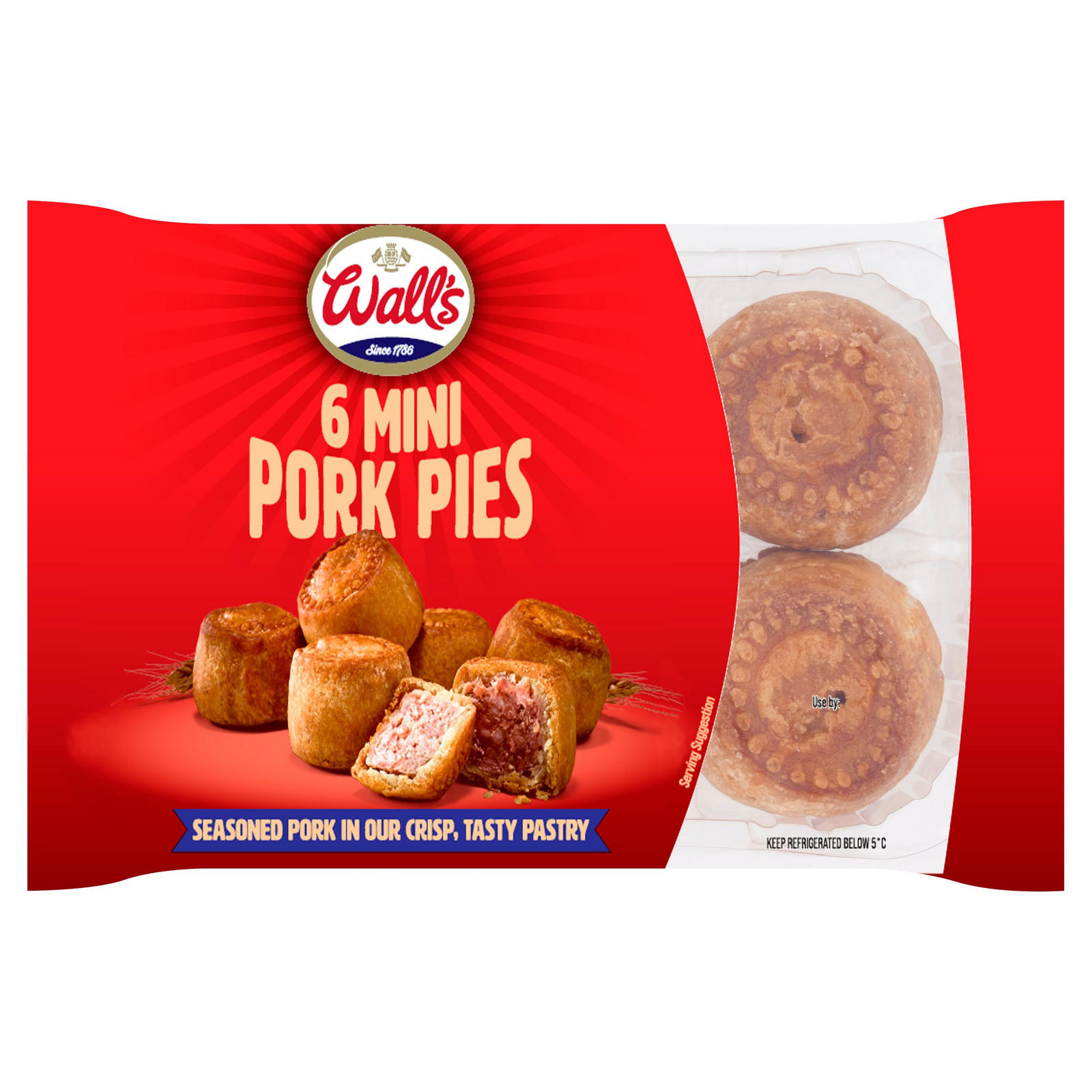 Walls 4 Mini Pork Pies 200g - Russells British Store