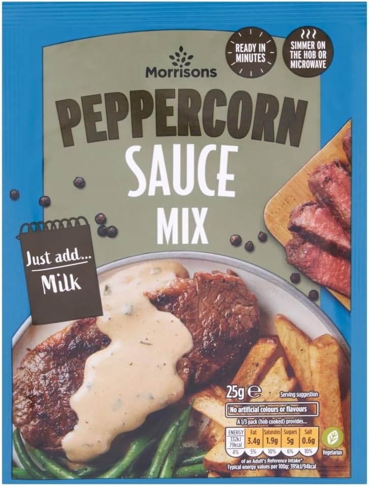 Morrisons Peppercorn Simmer Sauce Mix 25g - Russells British Store