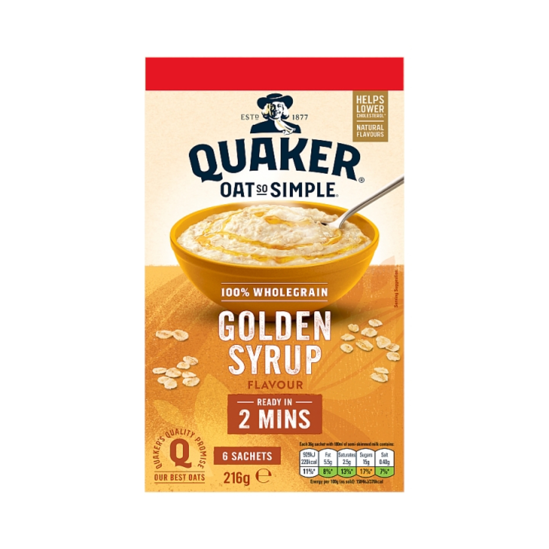 Oat so Simple Golden Syrup 6 Sachets - Russells British Store