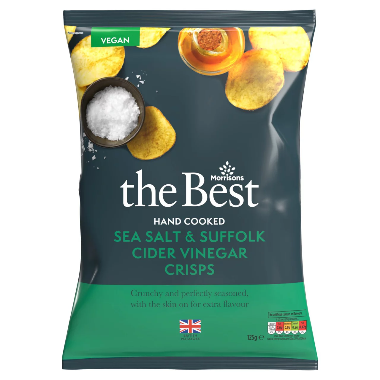 Morrisons The Best Sea Salt & Vinegar Crisps 125g - Russells British Store