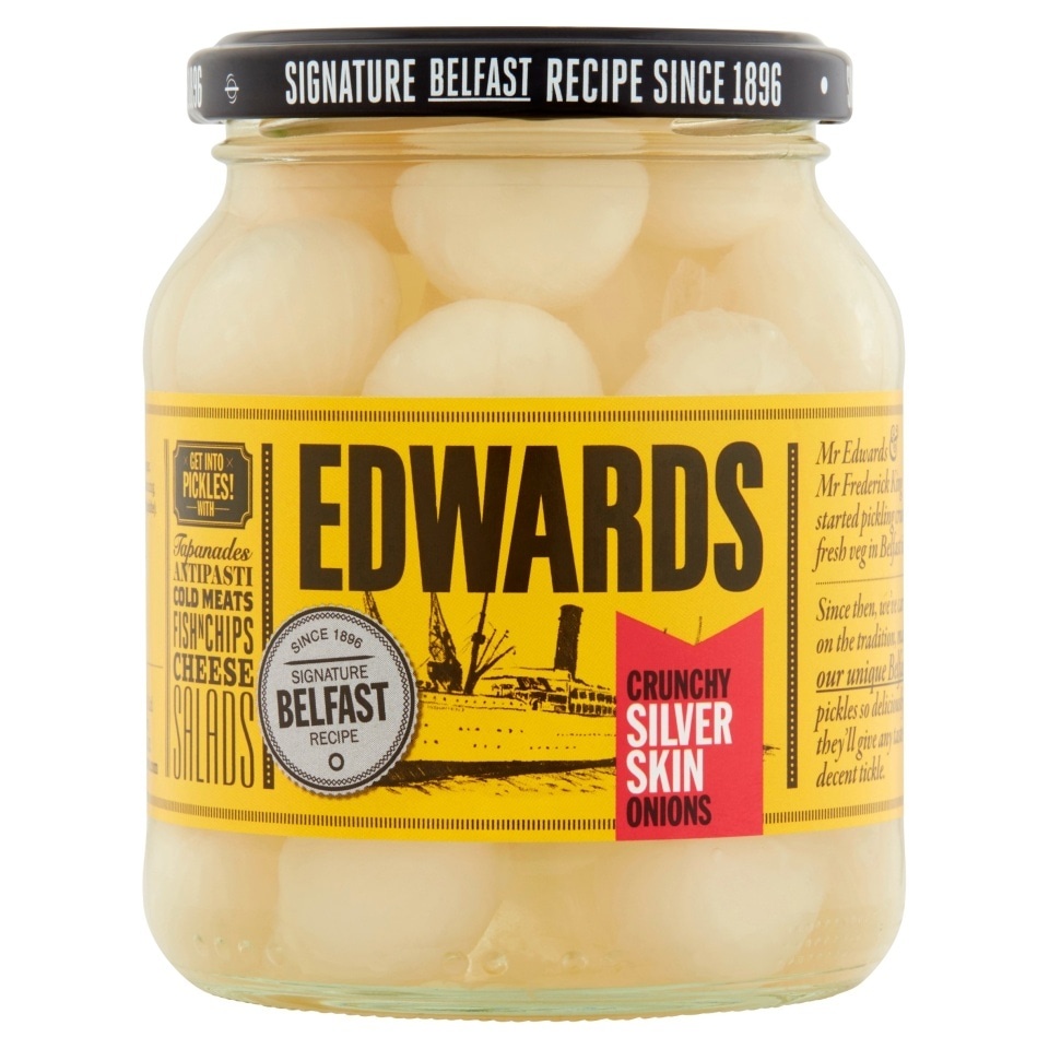 Edwards Crunchy Silver Skin Onions 350g - Russells British Store