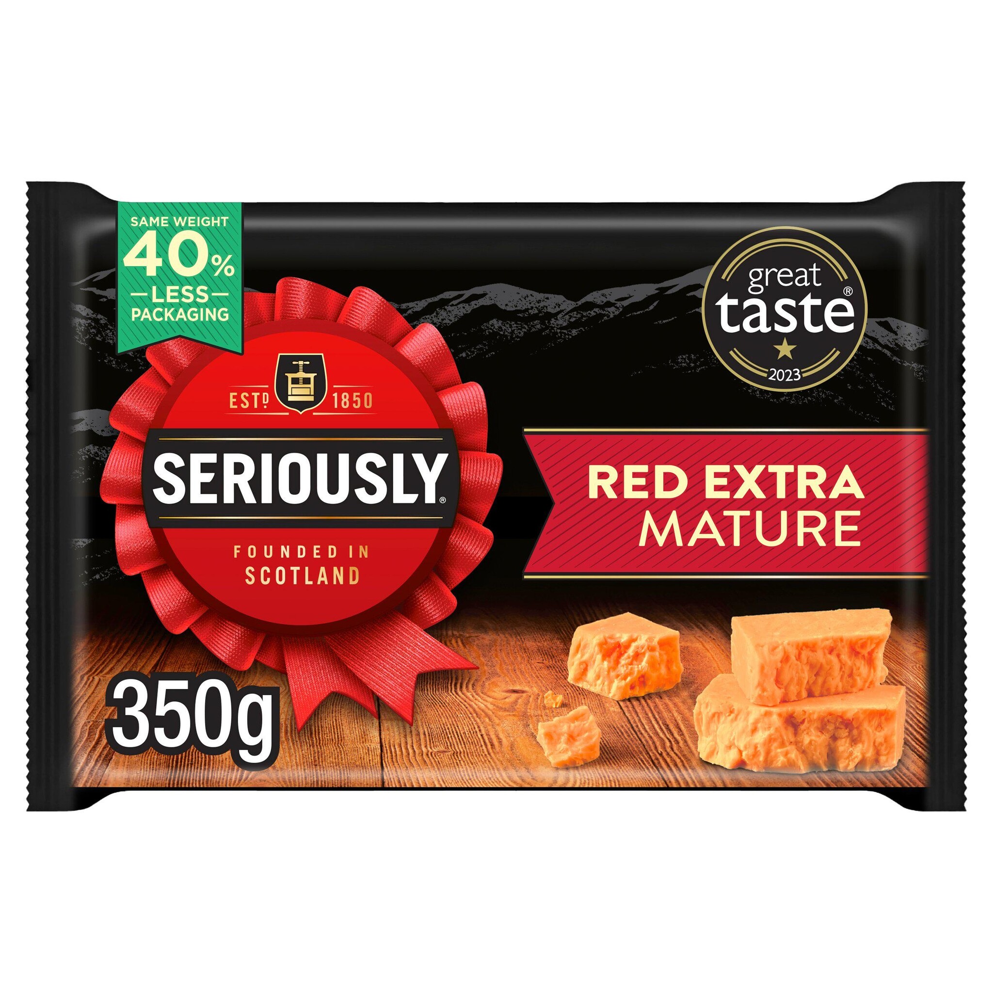 Seriously Strong Extra Mature Coloured Cheddar Cheese 350g - Russells ...