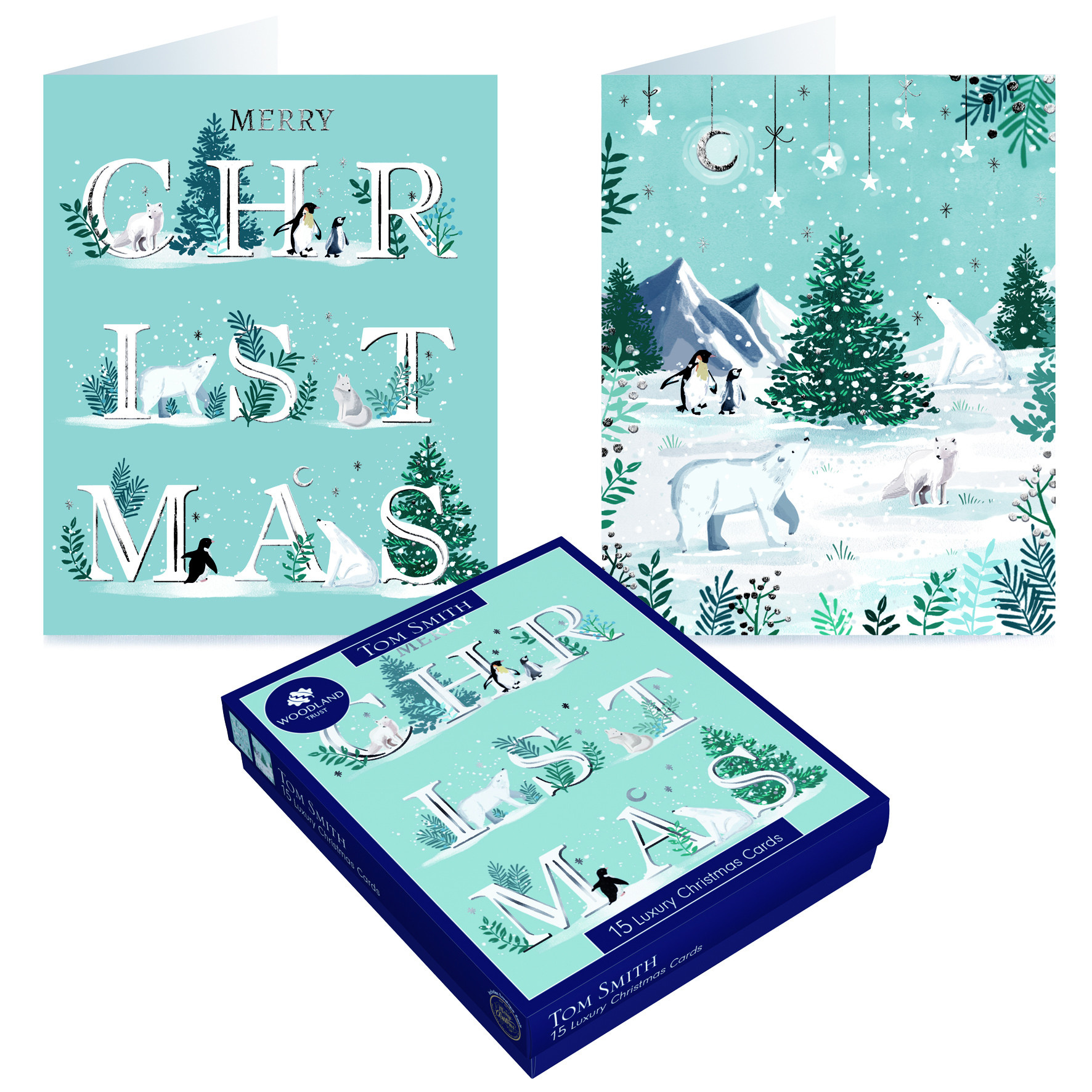 Tom Smith Arctic Animals Luxury Cards 15 Pack - Russells British Store