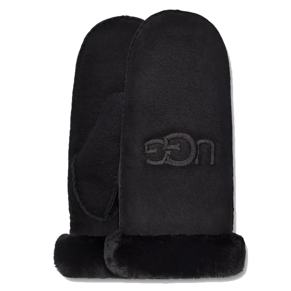 UGG Shearling Embroider Mittens Black - Palazzo Domburg