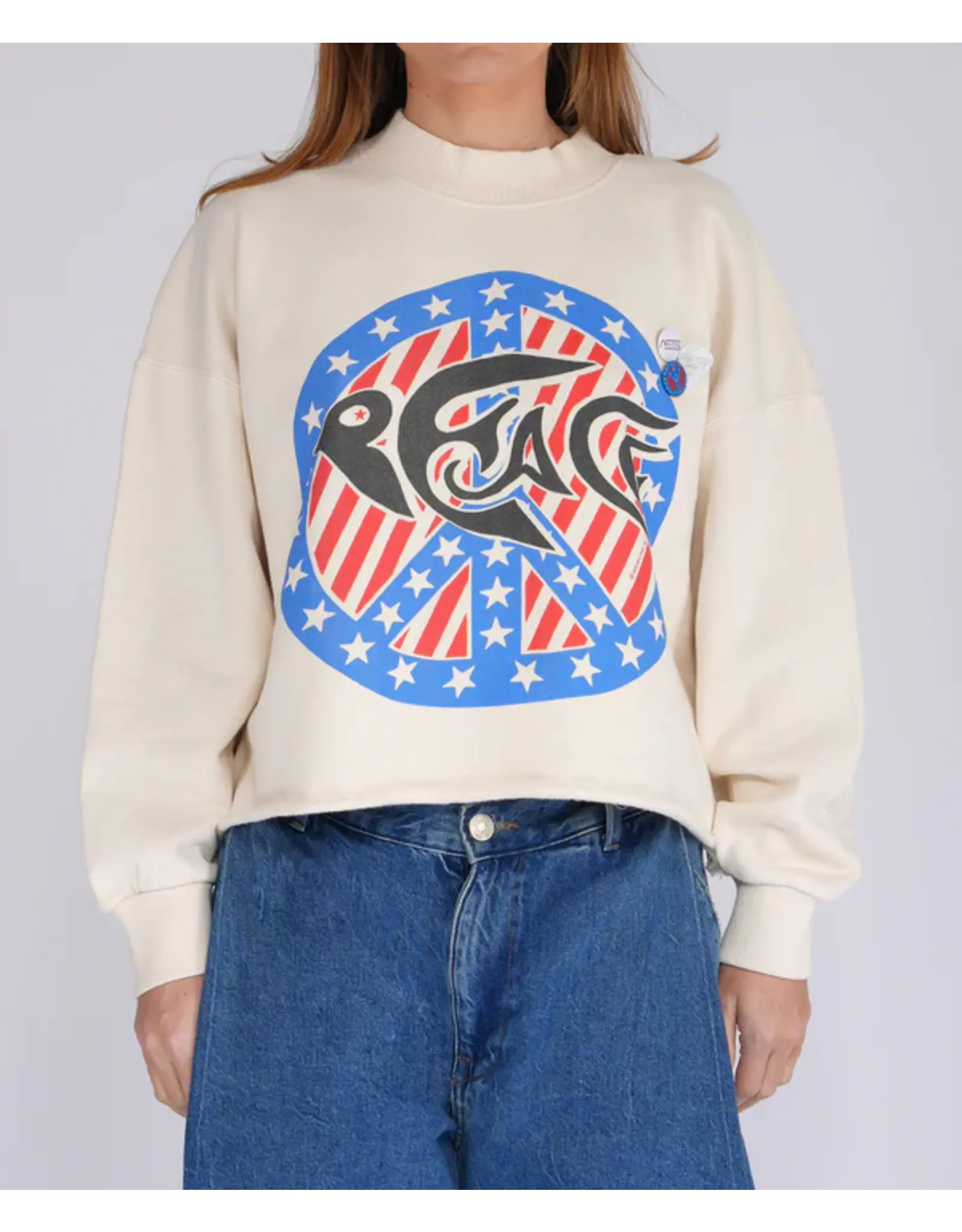 Newtone Sweatshirt Porter peace Natural | Palazzo Domburg - Palazzo Domburg