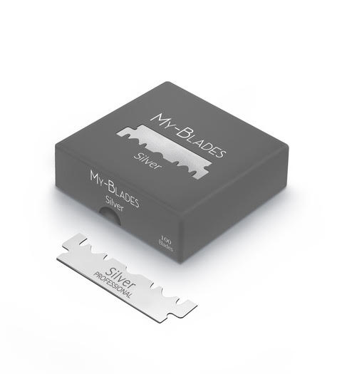 My-Blades 100 Single Edge Blades Silver - Intershave