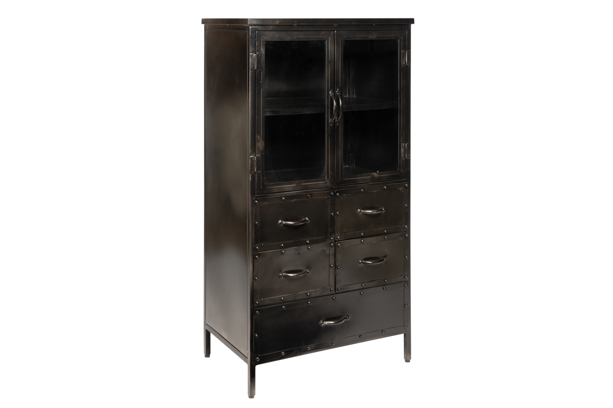 Industriële buffetkast 2.0 | Zwart - Rootsmann