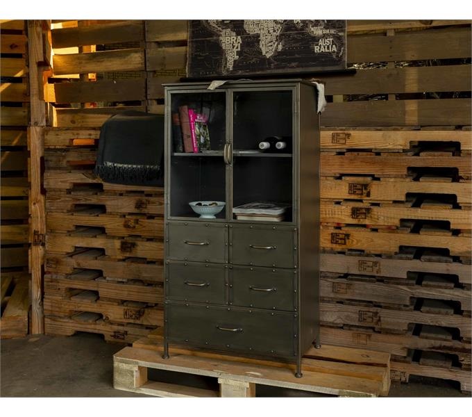 Industriële buffetkast 2.0 | Grijs - Rootsmann