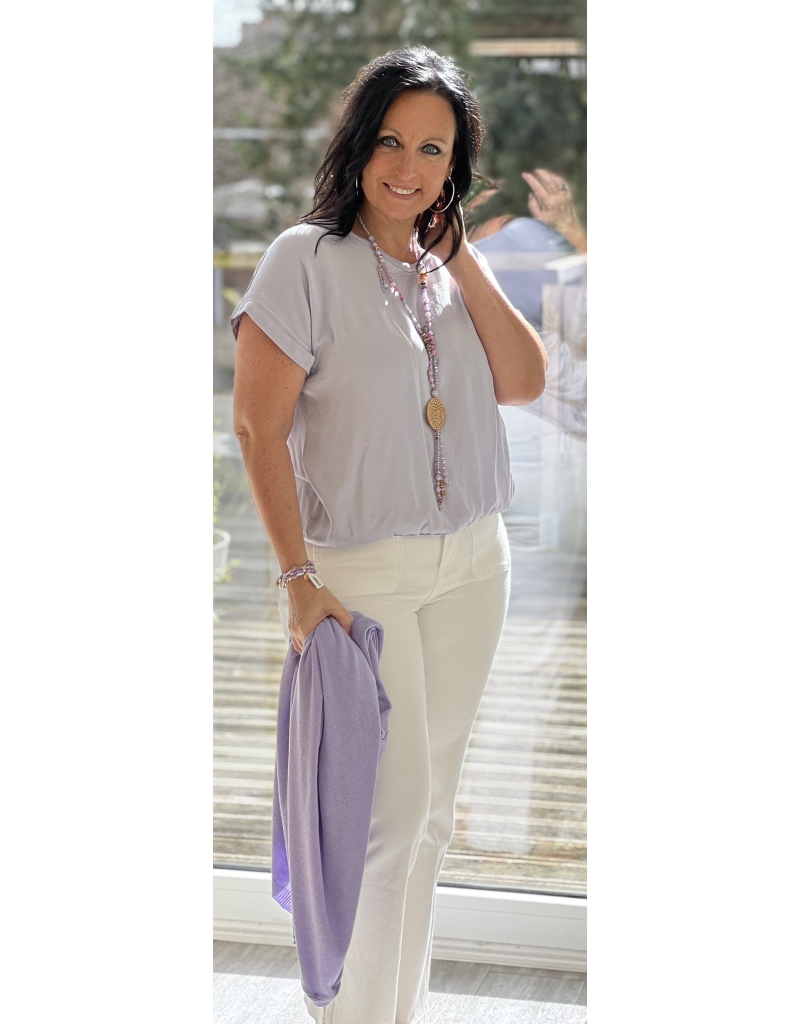 Bloes lila V hals - Twinkies