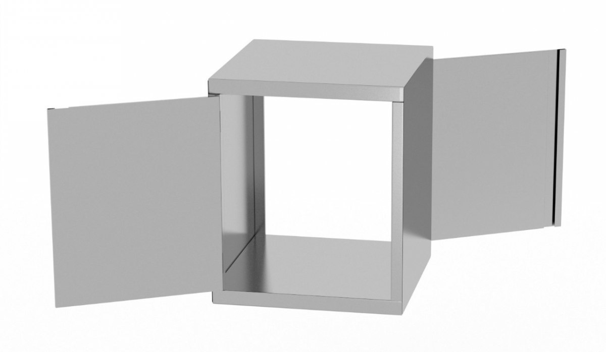Wandkast pass throug model met klapdeur - RVSMAATWERK