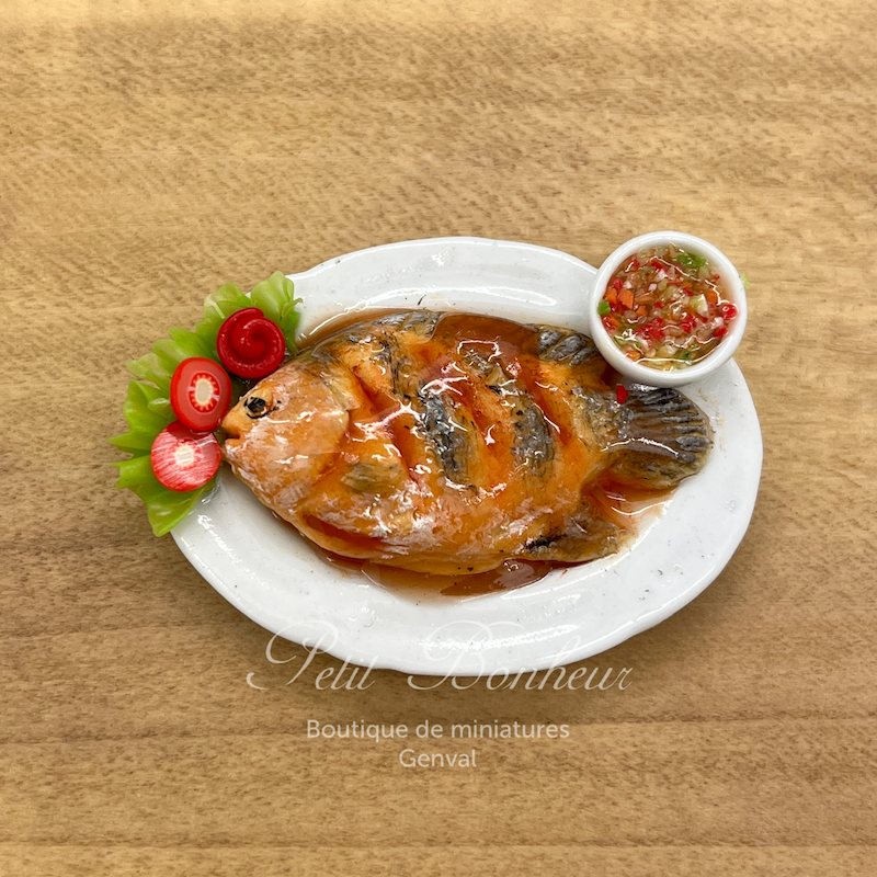 Dorade grillée, sauce bisque & crudités - Petit Bonheur
