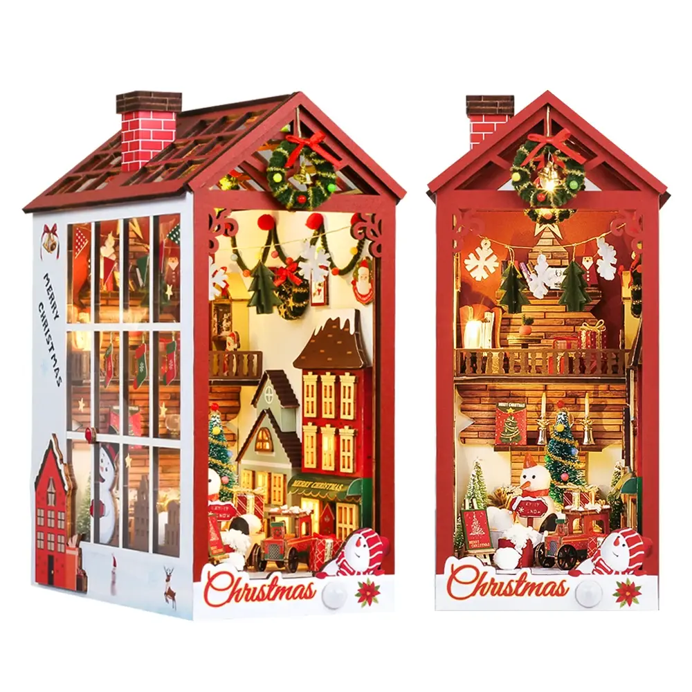 Christmas Book Nook Kit - Book Nook de Noël - Petit Bonheur