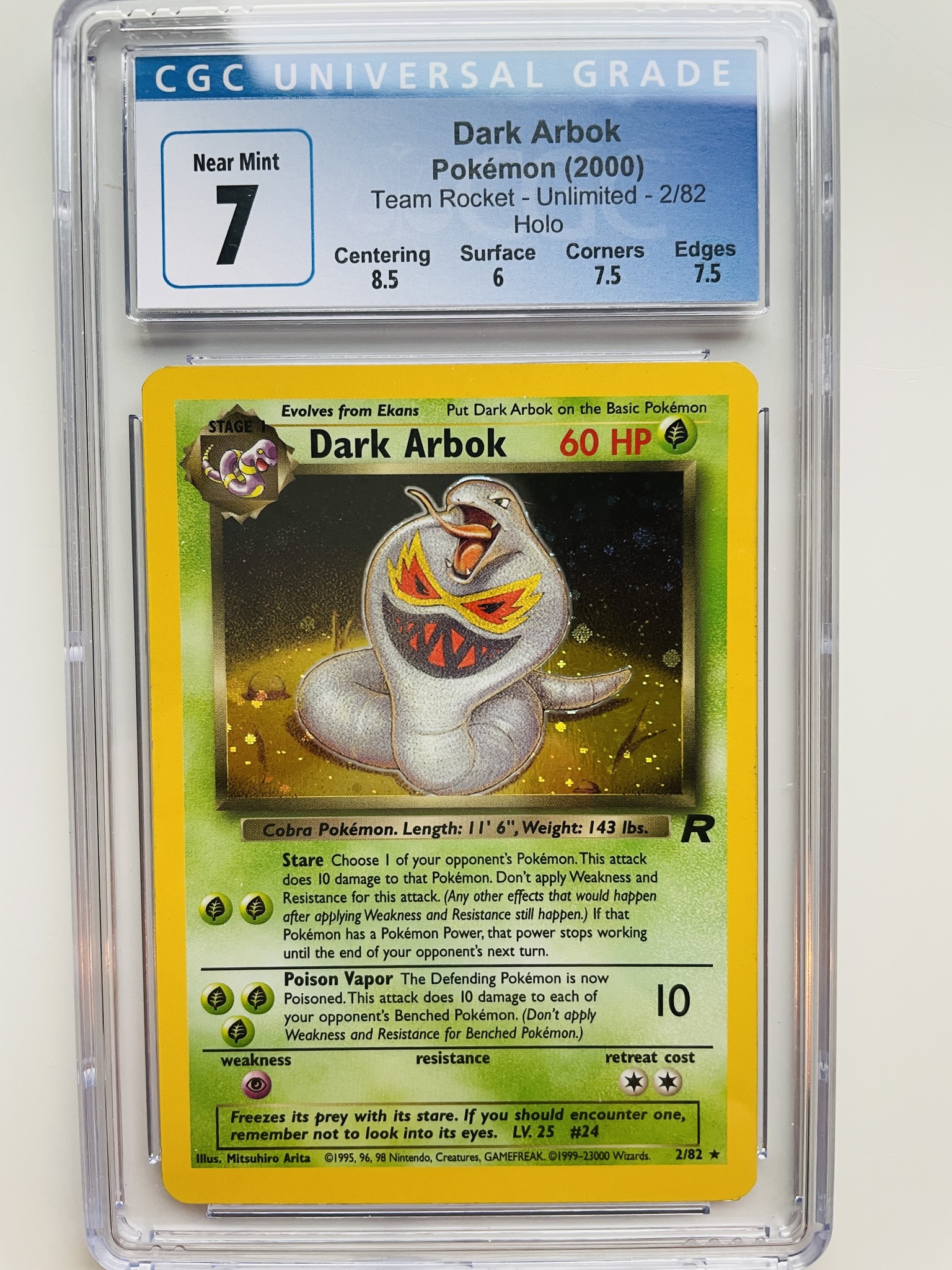 Arbok Pokemon Card