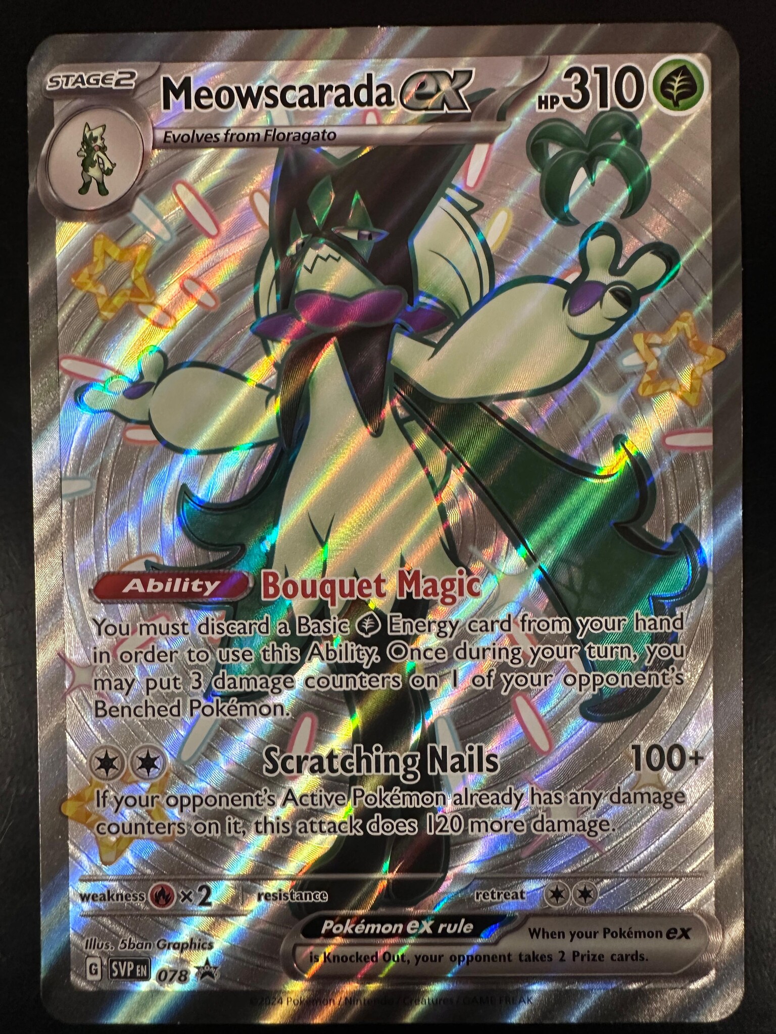 JUMBO CARD Meowscarada ex SVP 078 (slightly damaged) - LegendaryCards.eu