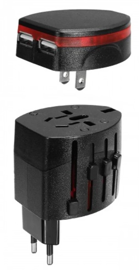 Universele wereldreis adapterstekker Alles-in-één voedingsadapter en ...