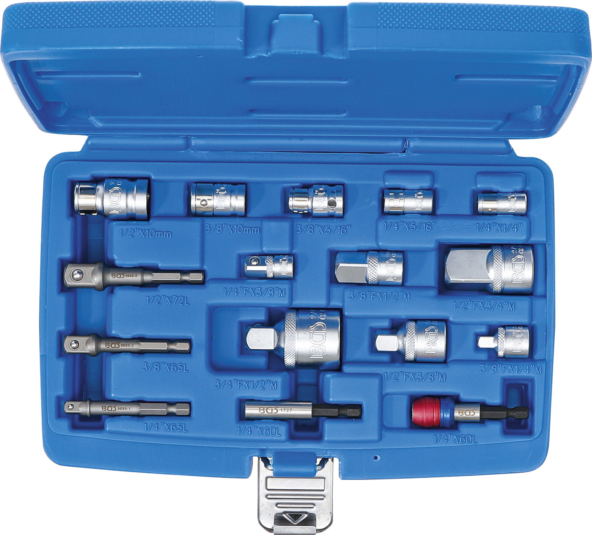 BGS Set bit-/dopsleuteladapters 16 delig - Goedkoopgereedschap.nl
