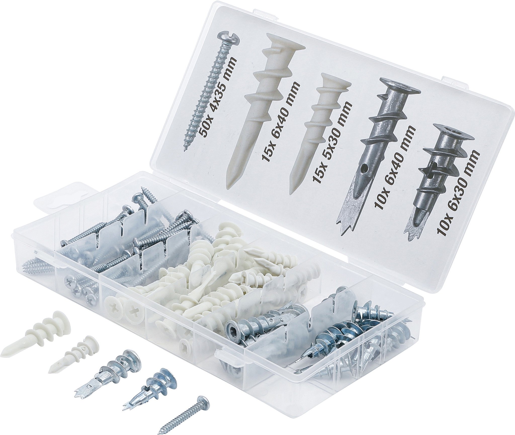 BGS Assortiment gipsplaatpluggen 100 delig - Goedkoopgereedschap.nl