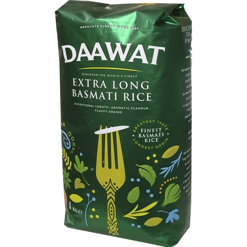 Green Extra Long Basmati Rice 1kg