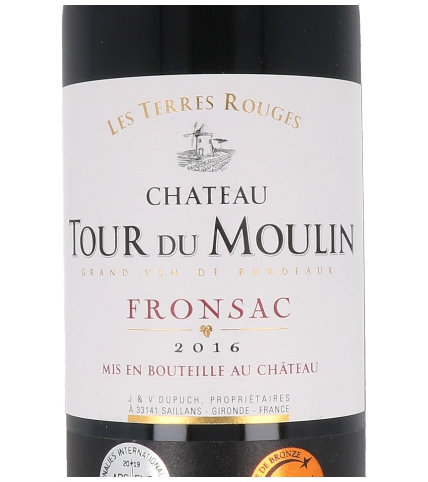 2016 Château Tour du Moulin Les Terres Rouge Fronsac