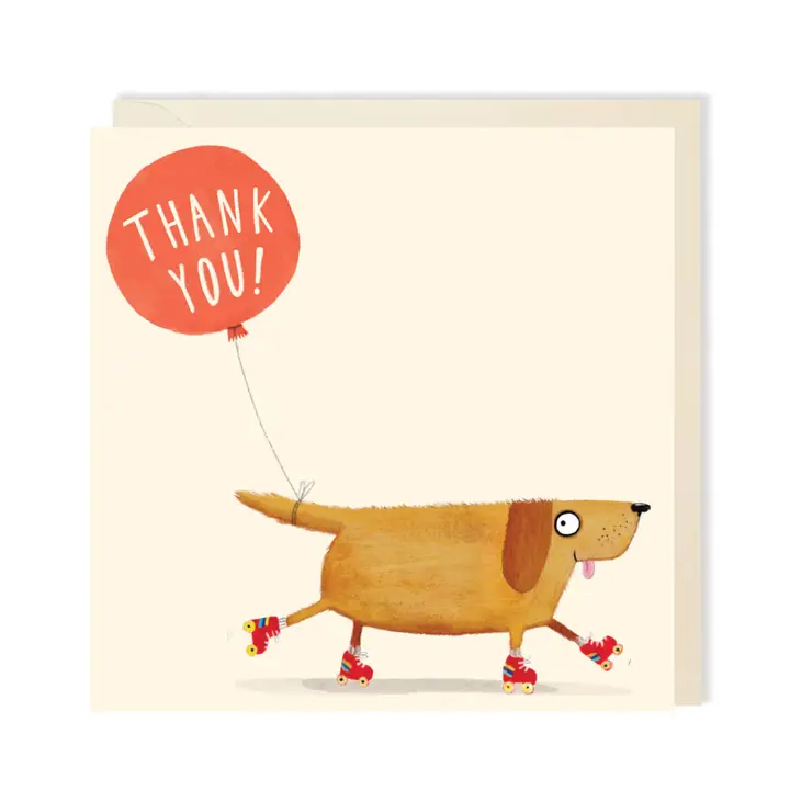 'Thank You' Labrador Card - Seasons Green