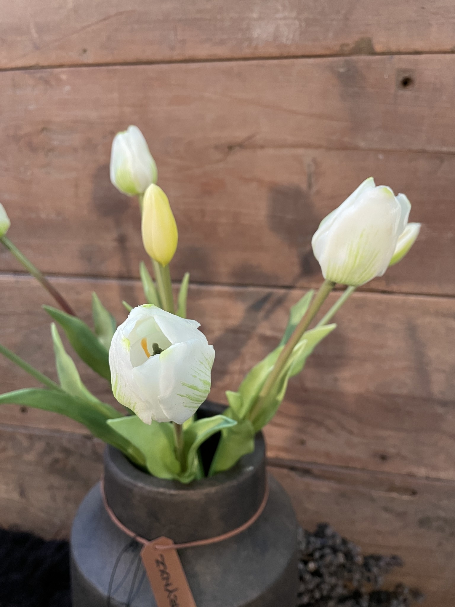 Witte tulpen boeket, 7 stelen 45 cm - Woonwinkel Pommelientje