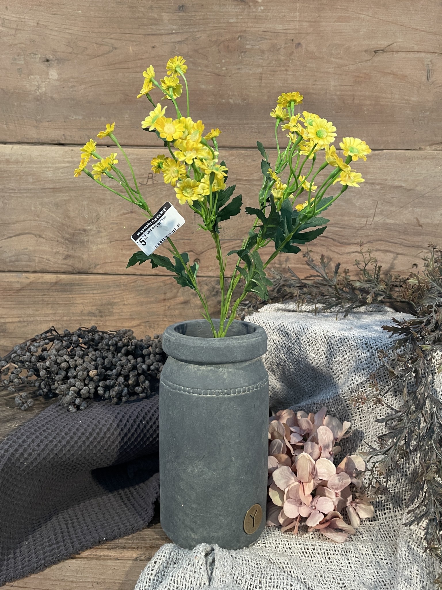 Gele margriet 60 cm - Woonwinkel Pommelientje