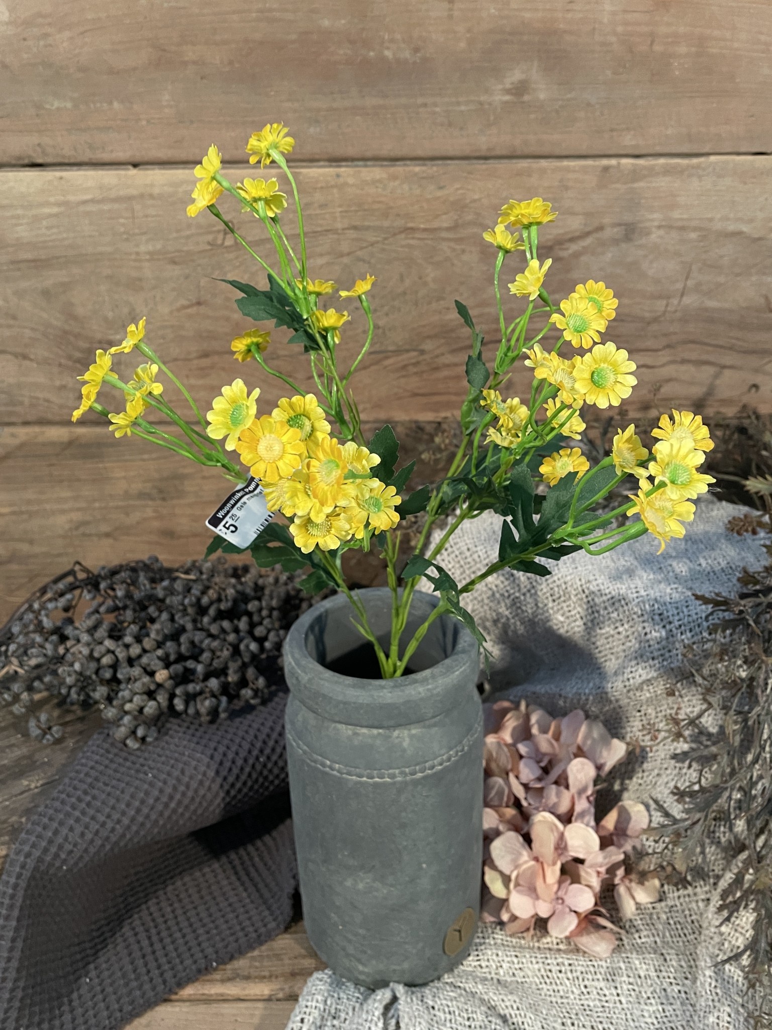 Gele margriet 60 cm - Woonwinkel Pommelientje