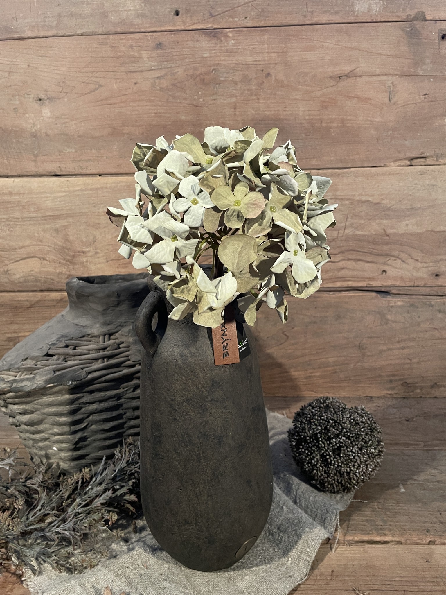 Lichtgroene hortensia 62 cm - Woonwinkel Pommelientje