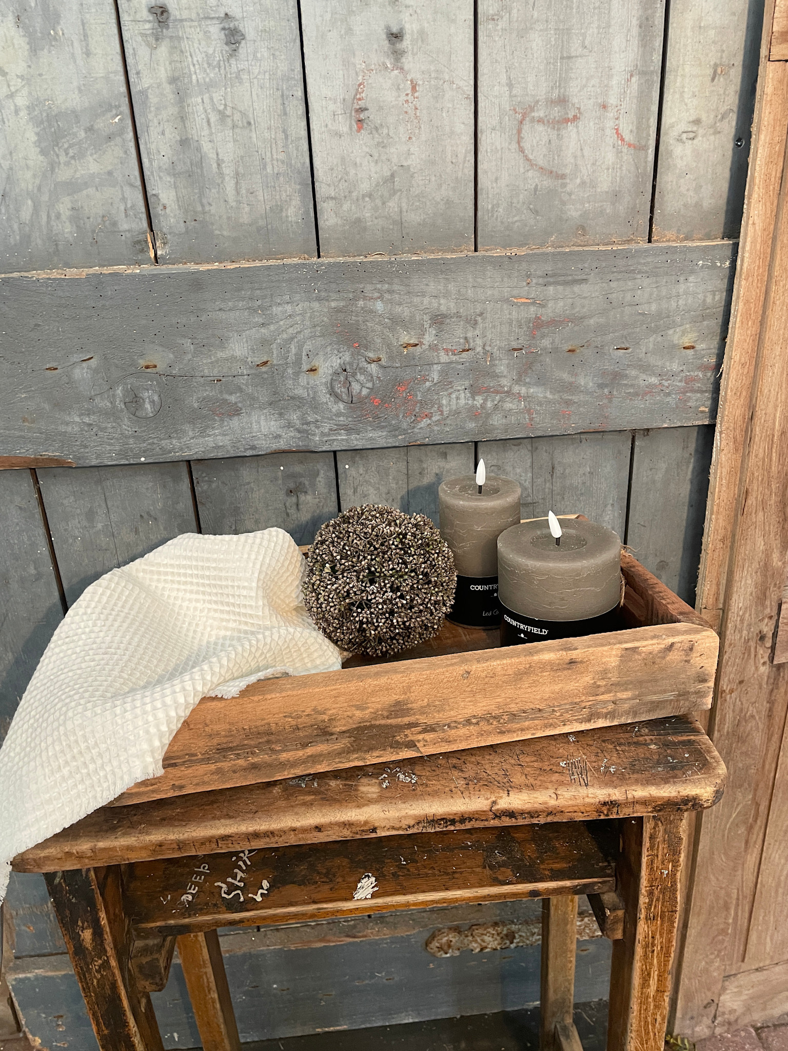 Houten dienblad - 45 x 25 x 7 cm - Woonwinkel Pommelientje