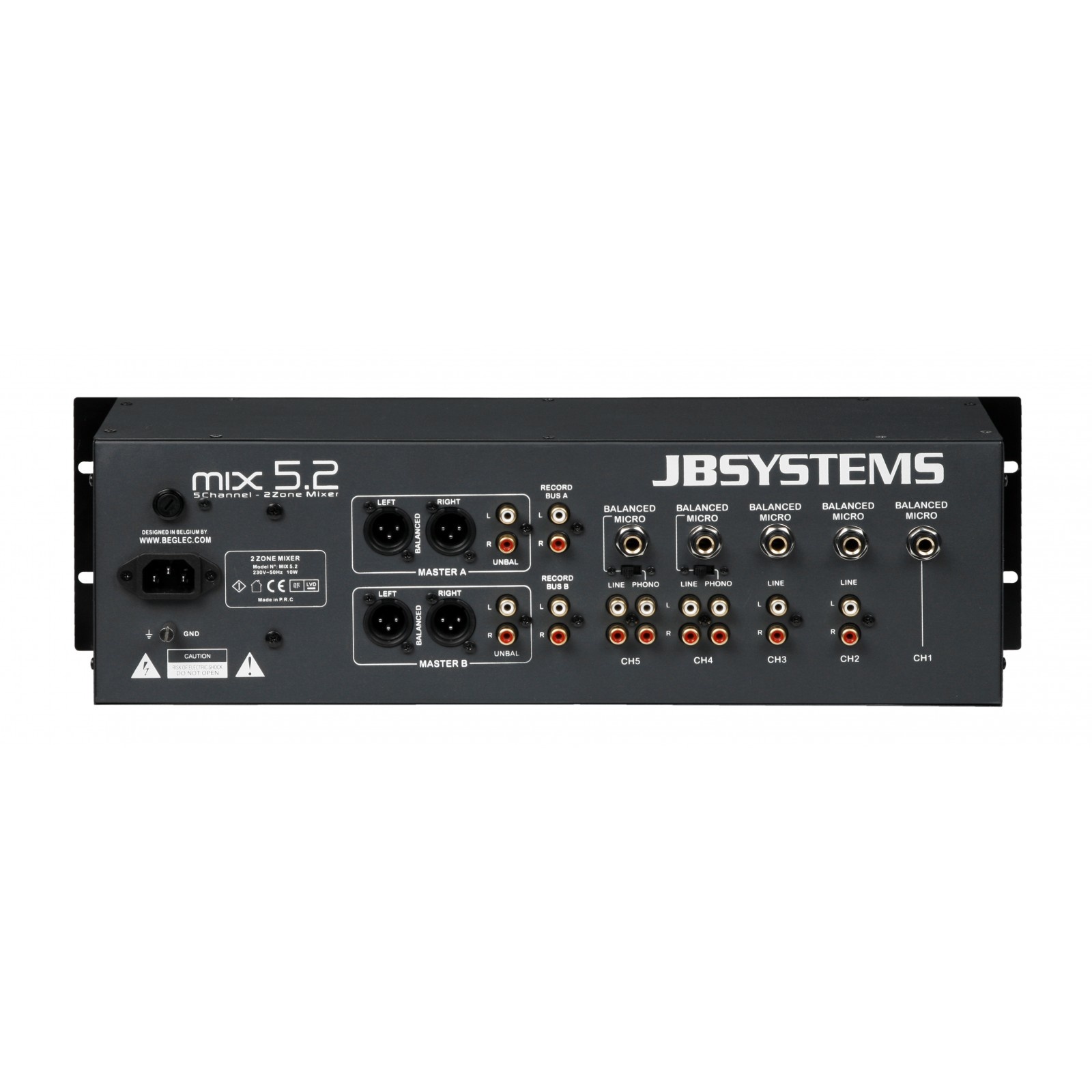 JB systems MIX 5.2 DJ mixer - Dutch DJ Equipment